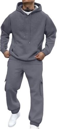 Generic Survetement Homme,Jogging Ensemble Respirant et Confortable, Surv&ecirc;tement Homme, Sweat &agrave; Manches Longues et Sportswear pour Gym et Jogging &Eacute;l&eacute;gant Comb