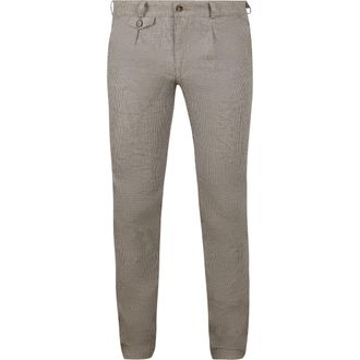 Suitable Chino Pico Pleat Flanel Impression Beige