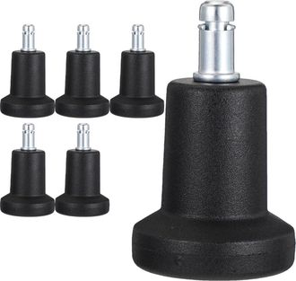 Milisten Feste M&ouml;belf&uuml;&szlig;e und Verstellbare Stuhlrollen 6 St&uuml;ck Kunststoffmaterial rutschfest Geeignet f&uuml;r Computerm&ouml;bel und B&uuml;roarbeitspl&auml;tze