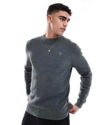G-Star Pull en maille à enfiler - Gris foncé