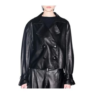 A|X Armani Exchange Leather Vestes - Femme - Vestes - Noir - Taille: 40 FR