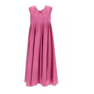 Max Mara Femme, Robes, Rose, Taille: 36 FR Robe Évasée Rose Sans Manches à Col V