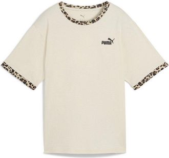 Puma T-Shirt Essentials Animal-Print Relaxed T-Shirt Damen