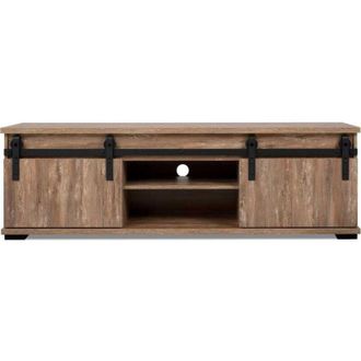 None Meuble TV AUCUNE MARRAKESCH ch&ecirc;ne 160 x 50 x 40 cm portes coulissantes barn