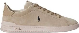 Polo Ralph Lauren Baskets basses &agrave; lacets en cuir m&eacute;lang&eacute;