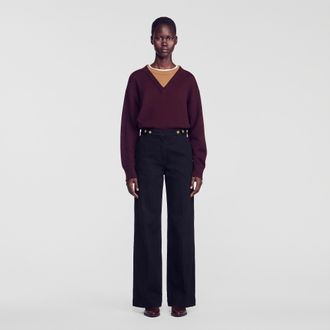 Sandro Jean large taille haute