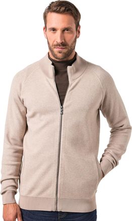 JP1880 Herren gro&szlig;e Gr&ouml;&szlig;en Menswear L-8XL JP Aware Strickjacke, Nachhaltigkeit, recycelte Materialien, bis 7 XL Natur Melange 5XL 843130200-5XL