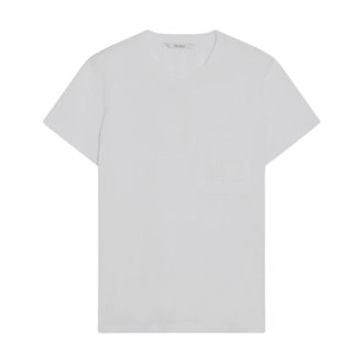 Max Mara Femme, Tops, Blanc, Taille: 38 FR Papaia Cotton T-Shirt