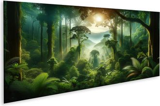 Islandburner Bild auf Leinwand Atemberaubender Blick auf einen dichten tropischen Regenwald Bilder Wandbilder Poster