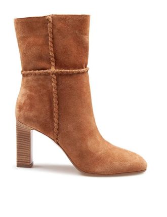 Aquazzura Stiefel - Indy 85 Suede Ankle Boot In Camel - Gr. 38,5 (EU) - in Braun - f&uuml;r Damen