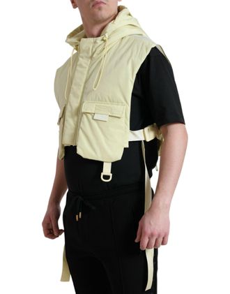 Dolce & Gabbana Nylon Hooded Vest - Yellow