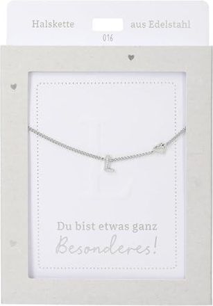 Depesche Collier pour femme avec pendentif en forme de coeur, argent&eacute; ou dor&eacute;, r&eacute;glable de 42 &agrave; 47 cm, disponible en diff&eacute;rentes variantes avec symboles, lettr