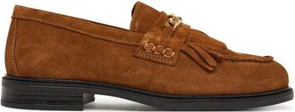 Tommy Hilfiger Slipper Th Chain Fringe Suede Loafer FW0FW09918 Braun