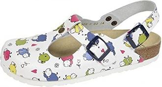 Weeger Wörishofer weeger-Bio-santé-Clog avec Bride arrière - Moutons Blancs, 43