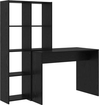 vidaXL Bureau Chêne noir 138.5 x 55 x 143 cm Bois dingénierie Vidaxl