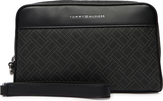 Tommy Hilfiger Kosmetiktasche Tommy Hilfiger Th Flag Monogram Pouch AM0AM14146 Schwarz