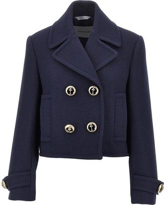 Balenciaga Textured wool cropped jacket Woman 36