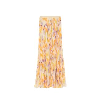 Patrizia Pepe Femme, Jupes, Multicolore, Taille: 38 FR Longue Jupe Pliss&eacute;e
