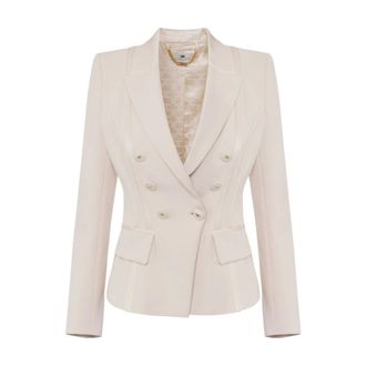 Elisabetta Franchi Femme, Vestes, Jaune, Taille: 44 FR &Eacute;l&eacute;gante Robe