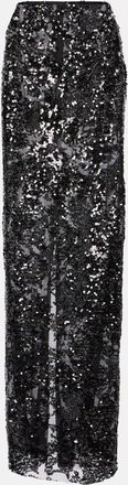 Victoria Beckham Maxirock aus Tüll mit Pailletten