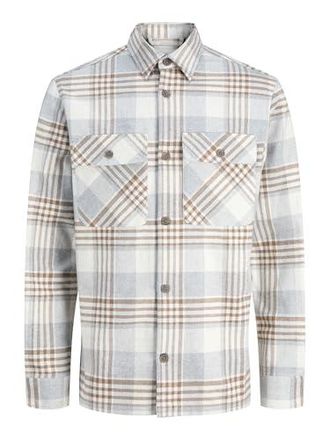 Jack & Jones Jprrayle Sweat-Shirt &agrave; Carreaux chin&eacute; L/S Sn, Ermine, XL