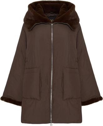 Cesare Gaspari Femme, Manteaux, Brun, Taille: 38 FR Parkas