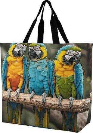 Generic Trois Perroquets Sac Courses L&eacute;ger Tote Bag Pliable Sac A Main Femmes Pour Shopping Travail Voyage