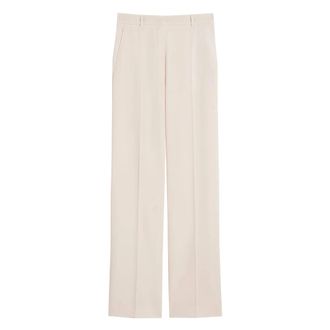 Max Mara Woll-Krepphose - - Trousers - Damen - Rosa - L