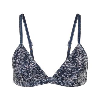 Liu Jo Brassi&egrave;re en jean avec strass - Femme - Maillots de bain - Bleu - Taille: 40 FR