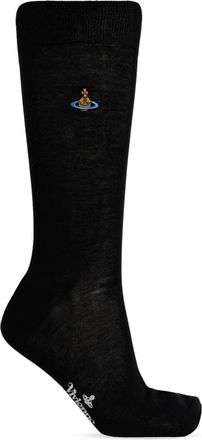 Vivienne Westwood Femme, Sous-v&ecirc;tements, Noir, Taille: S Uni Colour Plain Socks