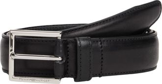 Tommy Hilfiger Herren Gürtel Hudson 3,0 cm Ledergürtel, Schwarz (Black), 110 cm