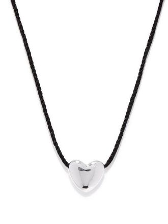 Annika Inez Heart Small Sterling-silver Pendant Necklace - Womens - Silver