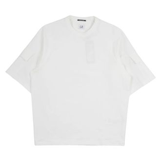C.P. Company T-Shirt mit &Auml;rmeltasche - - Tops - Herren - Wei&szlig; - S