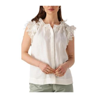 Copenhagen Muse Wei&szlig;e Sommerbluse Natuli Shirt - - Tops - Damen - Wei&szlig; - S