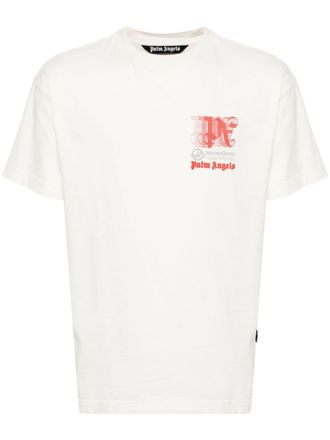 Palm Angels x MoneyGram Haas F1 Team t-shirt en coton - Blanc