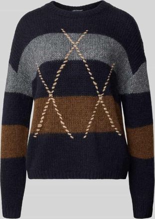 Luisa Cerano Relaxed Fit Strickpullover aus Material-Mix mit Alpaka-Anteil