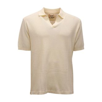 MC2 Saint Barth T-shirt en coton gaufr&eacute; Sloan - Homme - Tops - Beige - Taille: L