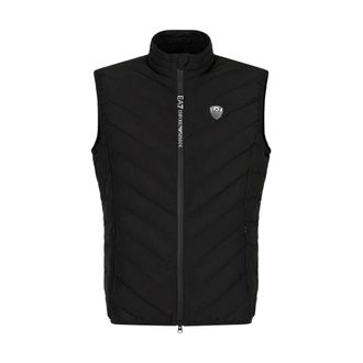 Emporio Armani Emporio Armani Ea7, Homme, Vestes, Noir, Taille: XL Veste sans manches avec coutures géométriques