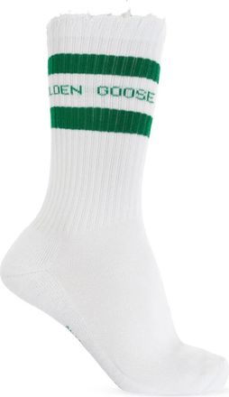 Golden Goose Femme, Sous-vêtements, Blanc, Taille: M Chaussettes avec logo