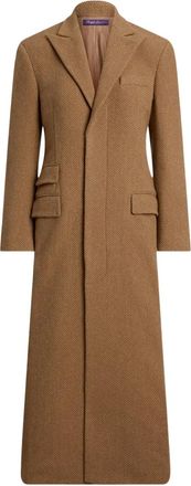 Ralph Lauren Collection manteau en laine à motif de chevrons - Marron