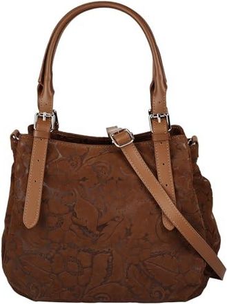 Samantha Look Sac &agrave; main Damen echt Leder | Fabriqu&eacute; en Italie, compartiment pour smartphone, design moderne 021690