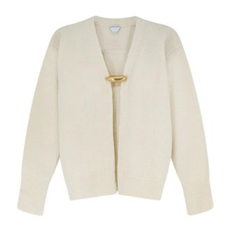 Bottega Veneta Cardigan en cachemire- laine et soie - Femme - Pulls - Beige - Taille: 40 FR