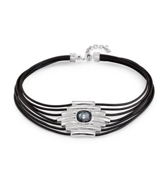 Uno De 50 UNO de 50 Halskette f&uuml;r Damen, 925er Sterlingsilber, Gr&ouml;&szlig;e M - 37 cm, Metalllegierung, handgefertigter Schmuck, hergestellt in Spanien, Talla M, Metal