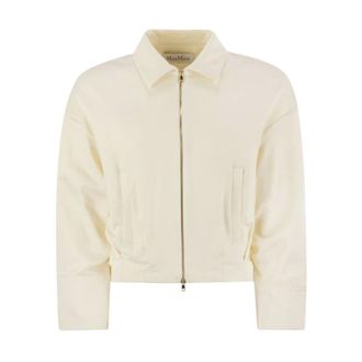 Max Mara Femme, Vestes, Blanc, Taille: 38 FR Argenta Cropped Jacket
