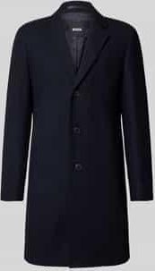HUGO BOSS Slim Fit Mantel mit einreihiger Knopfleiste