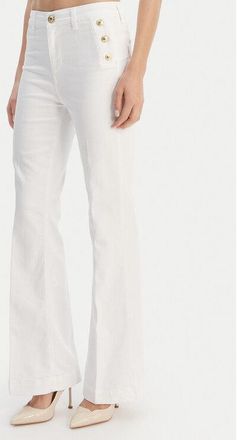 Liu Jo Jeans UA6162 T456A Wei&szlig; Flare Fit
