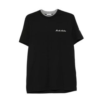 Moncler Homme, Tops, Noir, Taille: M SS T-Shirt