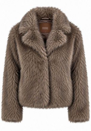Eight2Nine Fleecejacke Kunstfelljacke Damen Fake Fur Kurzjacke &Uuml;bergangs Herbst Winter Jacke