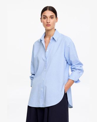 Arket Popeline-Hemd Mit Lockerer Passform -Blau