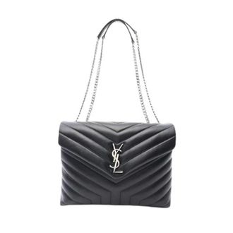 Saint Laurent Pre-owned Loulou Sac Cabas en Cuir - Femme - Pre-owned - Noir - Taille: ONE Size